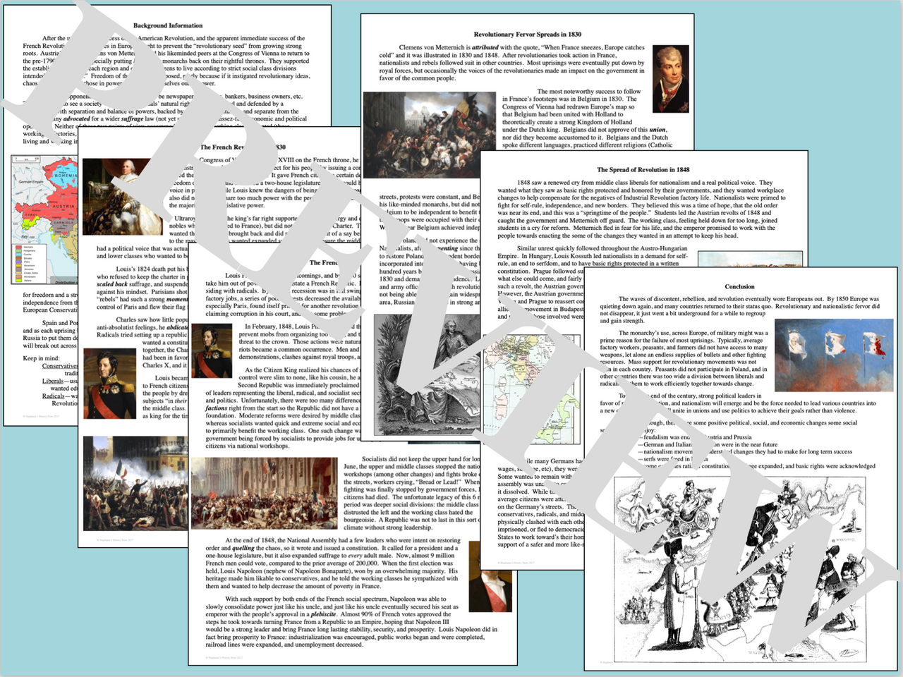 European Revolutions of 1830 and 1848 Reading Analysis