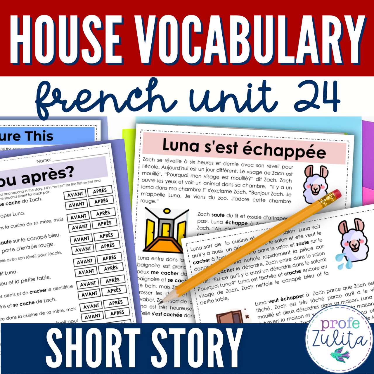 French Unit 24 - Rooms of the House French Reading Comprehension ...