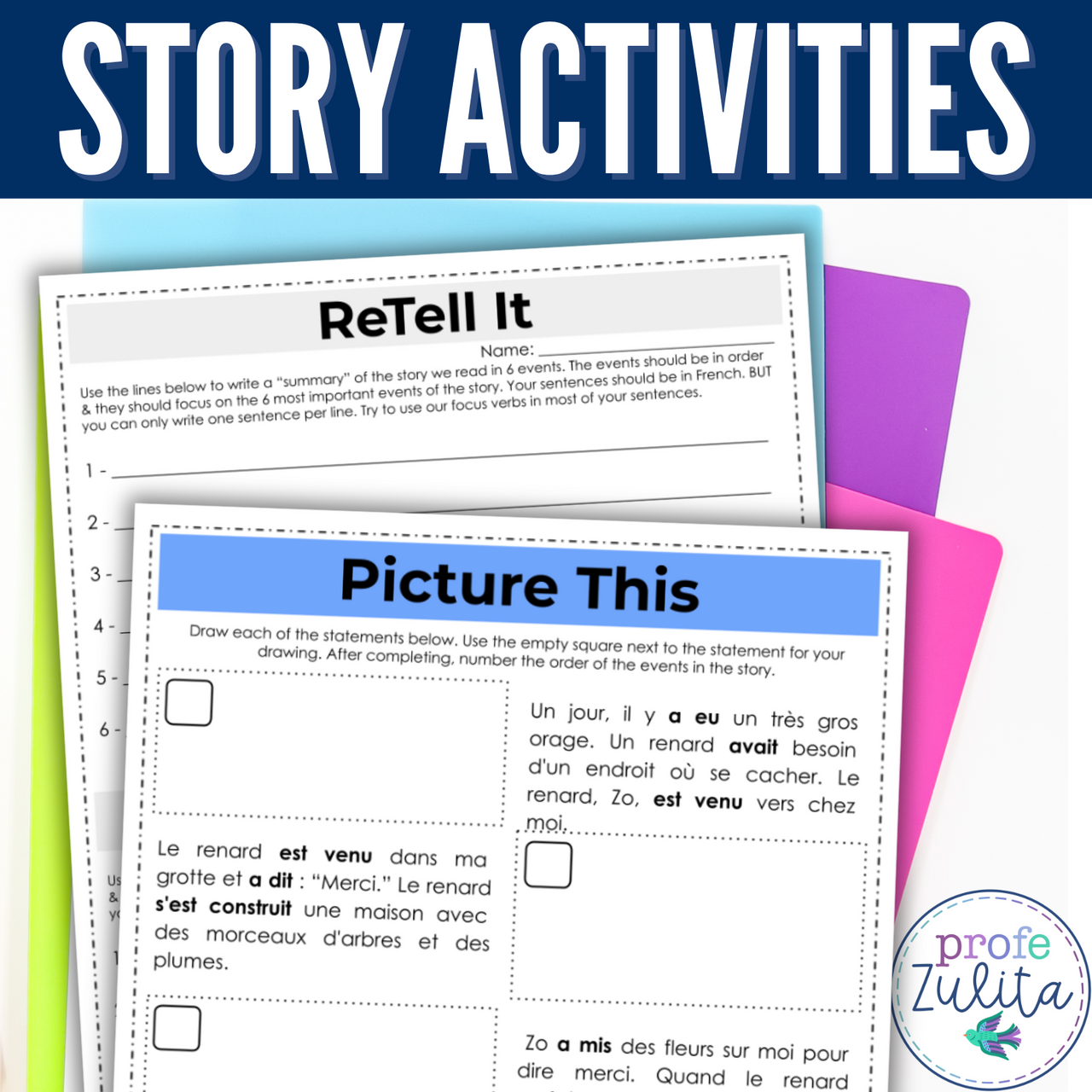 French Unit 26 - passé composé & past tense in French Reading ...