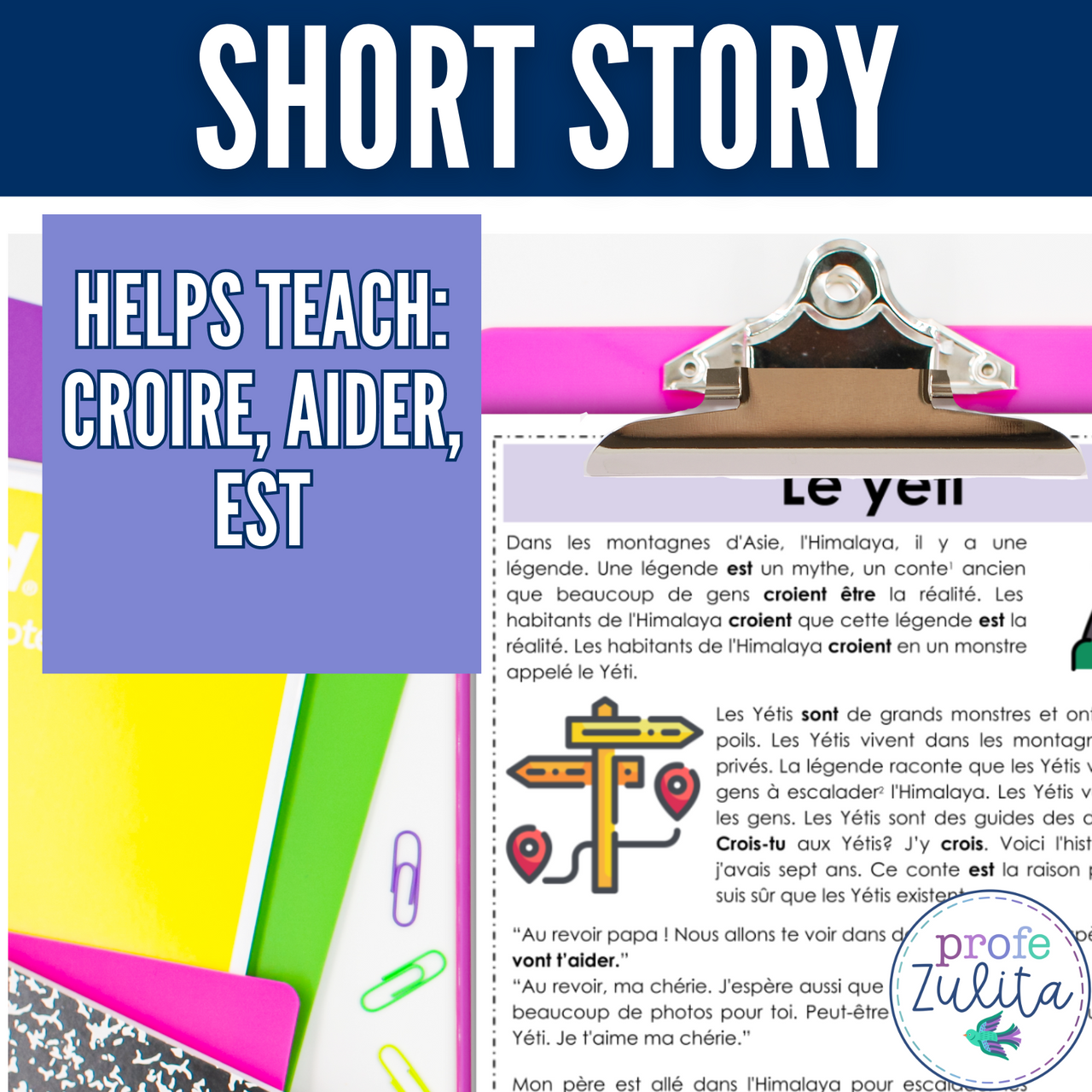 French Unit 29 - passé composé & past tense in French Reading ...