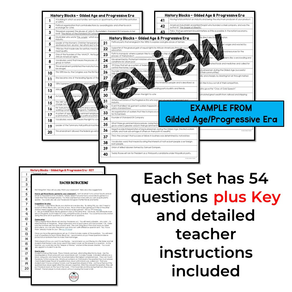 US History Review Game Bundle History Blocks EOC Review - Amped Up Learning