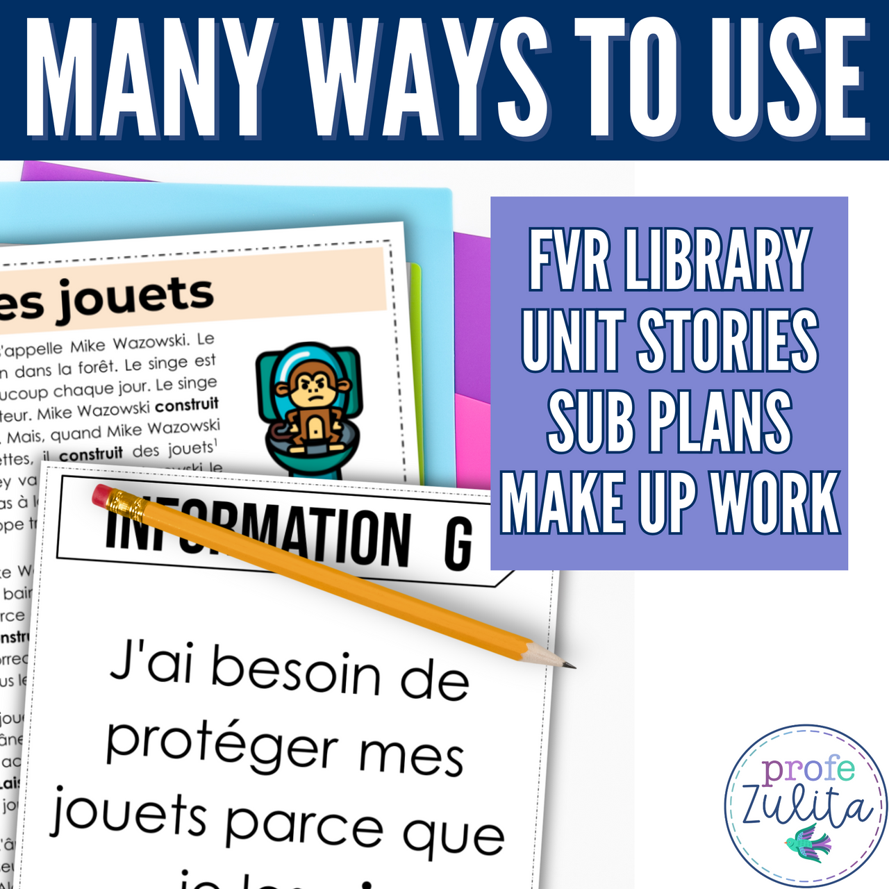 French Unit 20 - Reading Comprehension Activities - construire ...