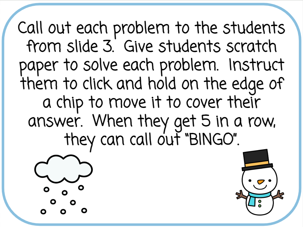 One-Step Equation Bingo - Multiplication and Division - Winter-Themed ...
