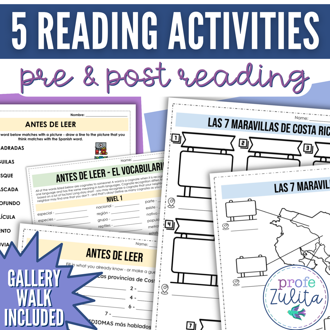 7 Wonders of Costa Rica Spanish Culture & Geography Readings ...