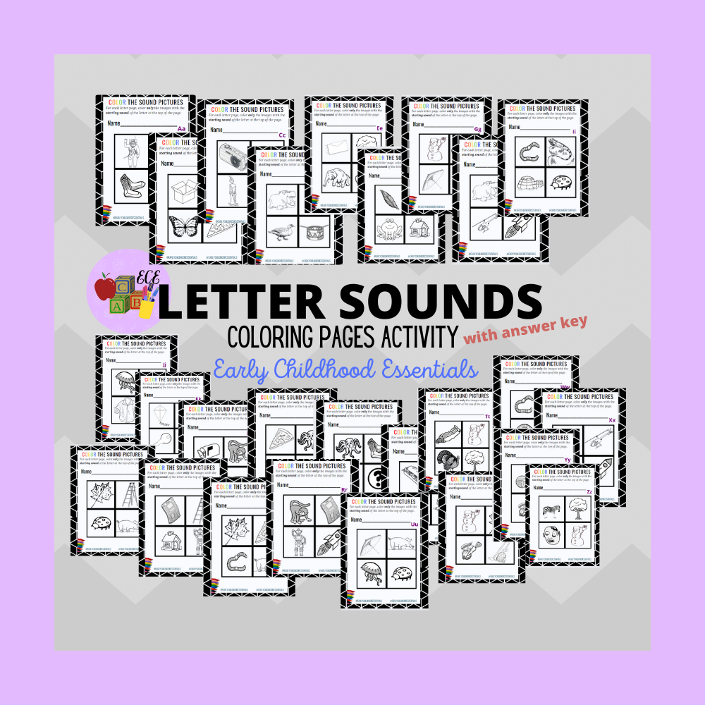 NO PREP Letter Sounds Activity- COLOR the Correct Sound Images! - Amped ...