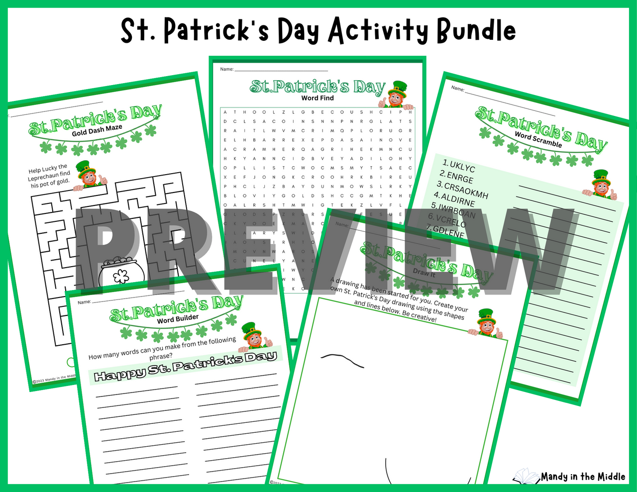 NO-PREP St. Patrick's Day Activities