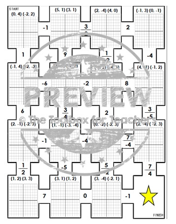 graph-slope-linear-ordered-pairs-maze-activity-algebra