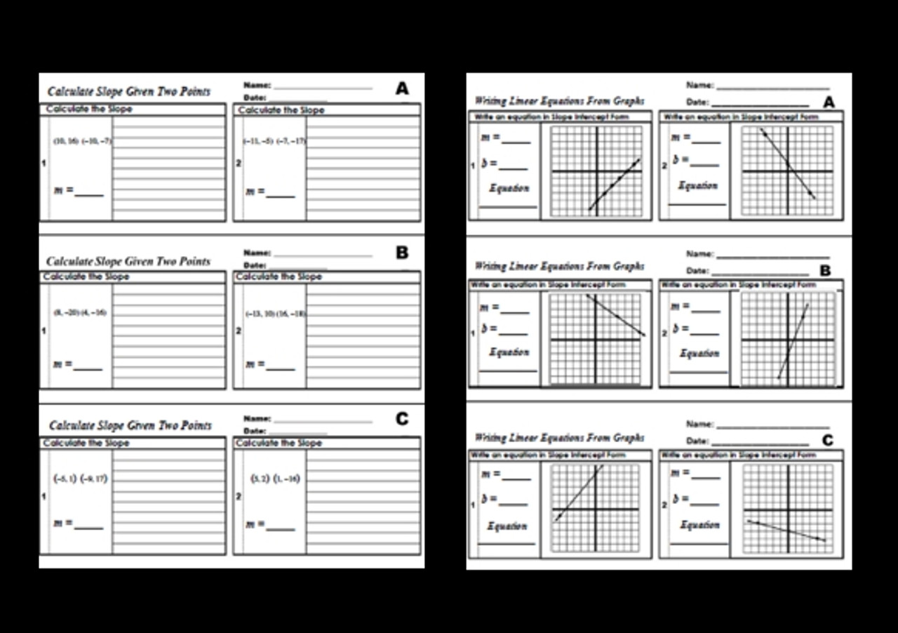 linear-equations-slope-exit-tickets-algebra-formative-assessments