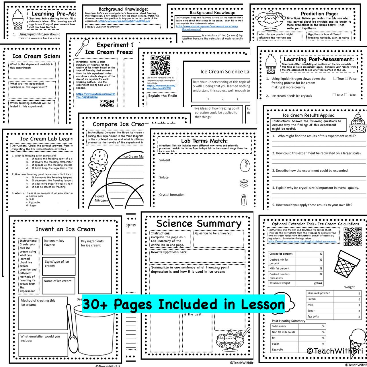 Ice Cream Science of Freezing Point Depression Virtual Science Lab from ...