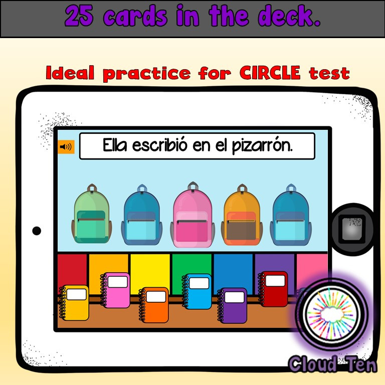 Contar palabras 3 Digital Task Cards | Boom Cards™