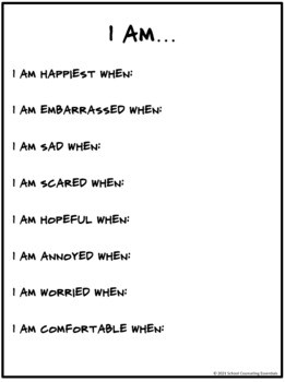 Emotional Regulation, Emotions Activities- Middle & High School