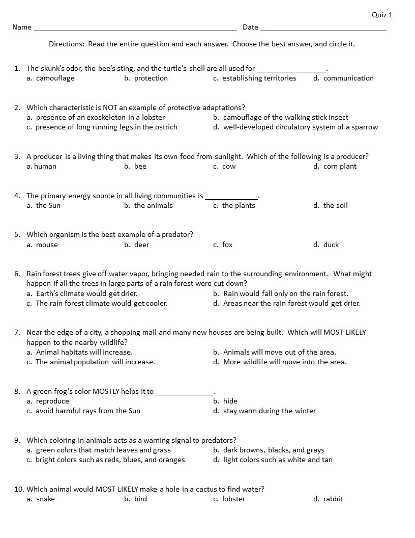 Life Science Review and Test Prep, grade 4 - Amped Up Learning