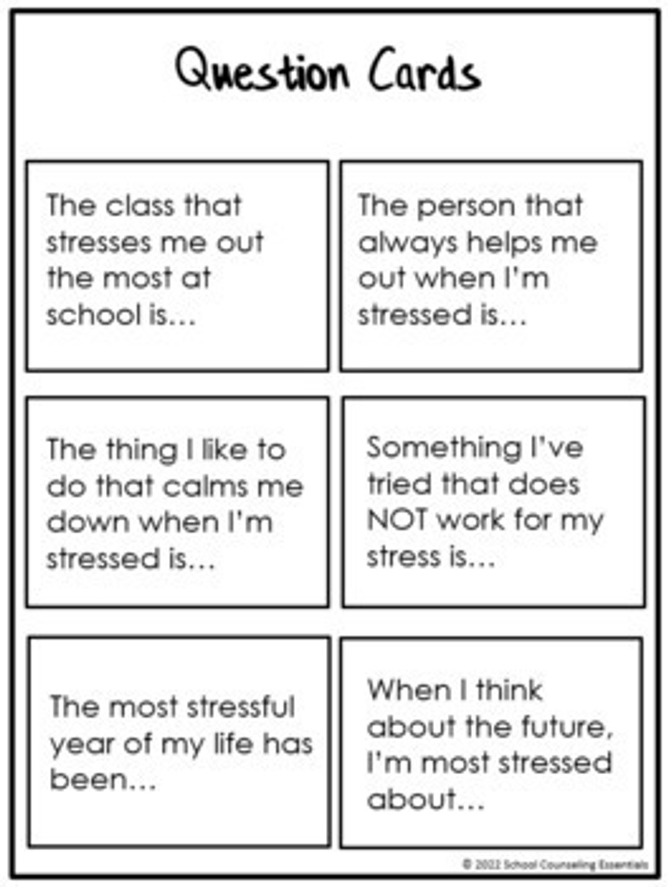 Stress Management Lesson & Activities for Teens in Middle and High School