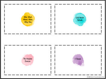 Mindfulness Grounding Techniques Task Cards - PDF & Google Slides versions