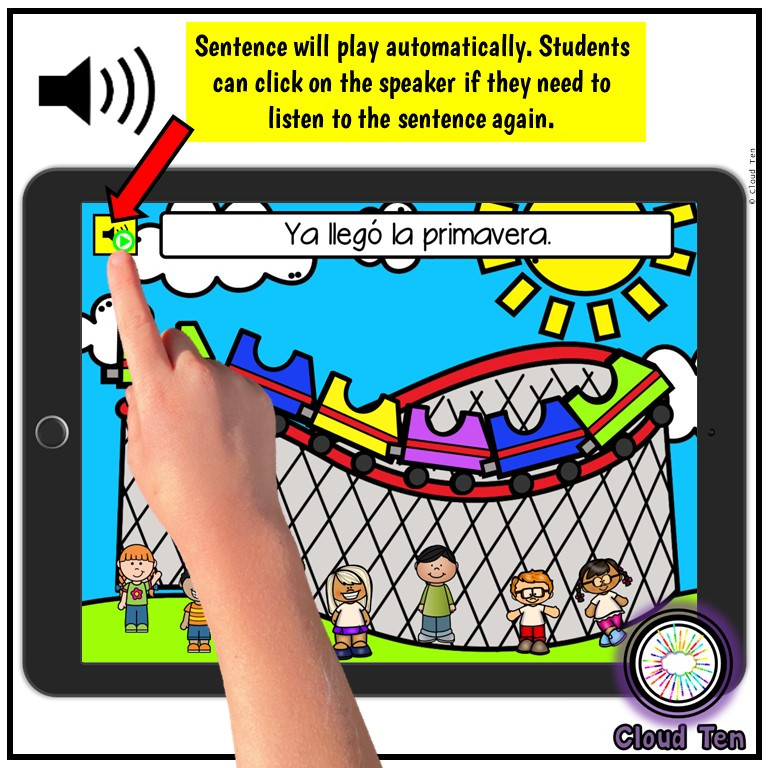 Contar palabras 5 Digital Task Cards | Boom Cards™