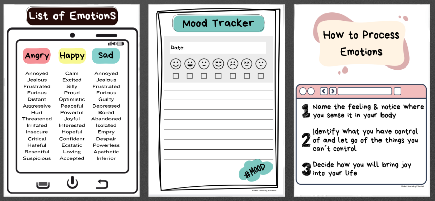 10 Emotions Handouts for Teens - Emotional Regulation - Anxiety ...