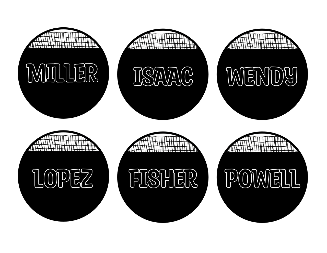 Printable Black and White Student Name Tags Bundle Pack, Classroom ...