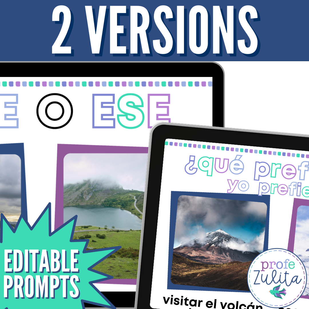 Spanish This or That Game - España Culture Would You Rather? Game ...