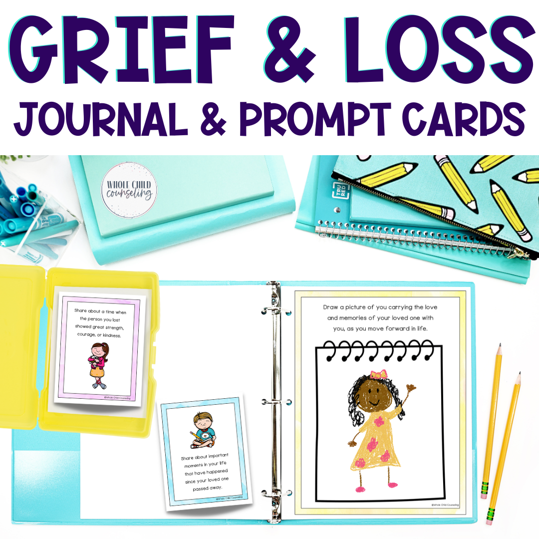 SALE Grief and Loss Journal & Grief Counseling Prompt Cards to Cope ...