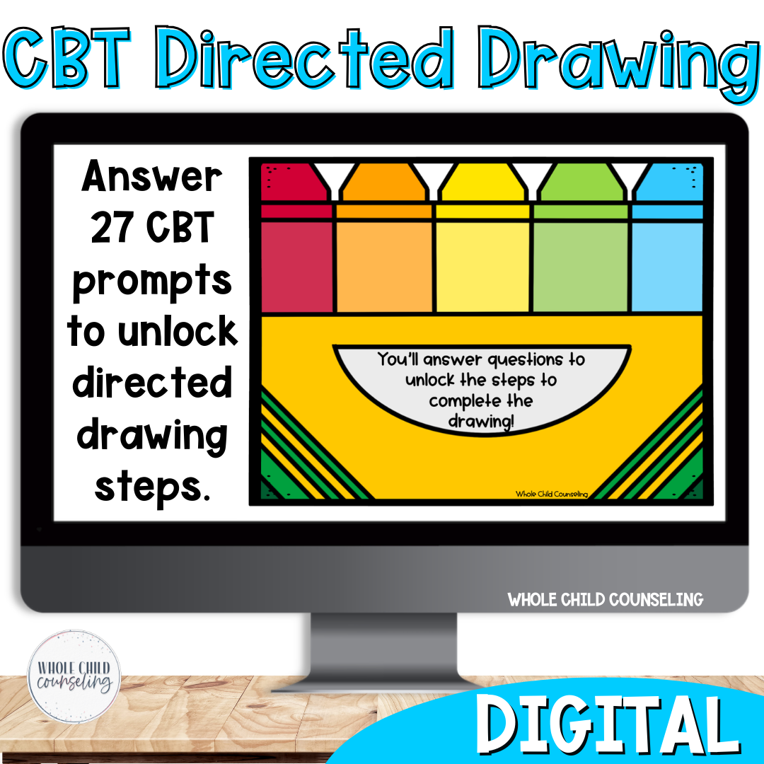 CBT Guided and Directed Drawing Set 1 Cognitive Behavioral Therapy Art ...