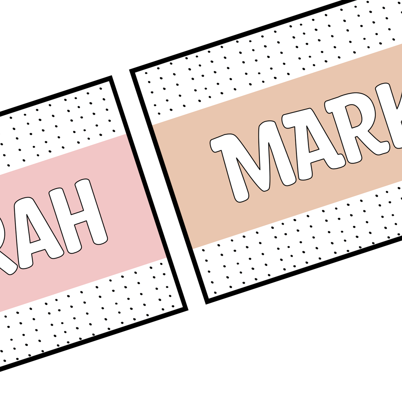 Free Printable Students Name Labels, Student Name Plates, Classroom ...