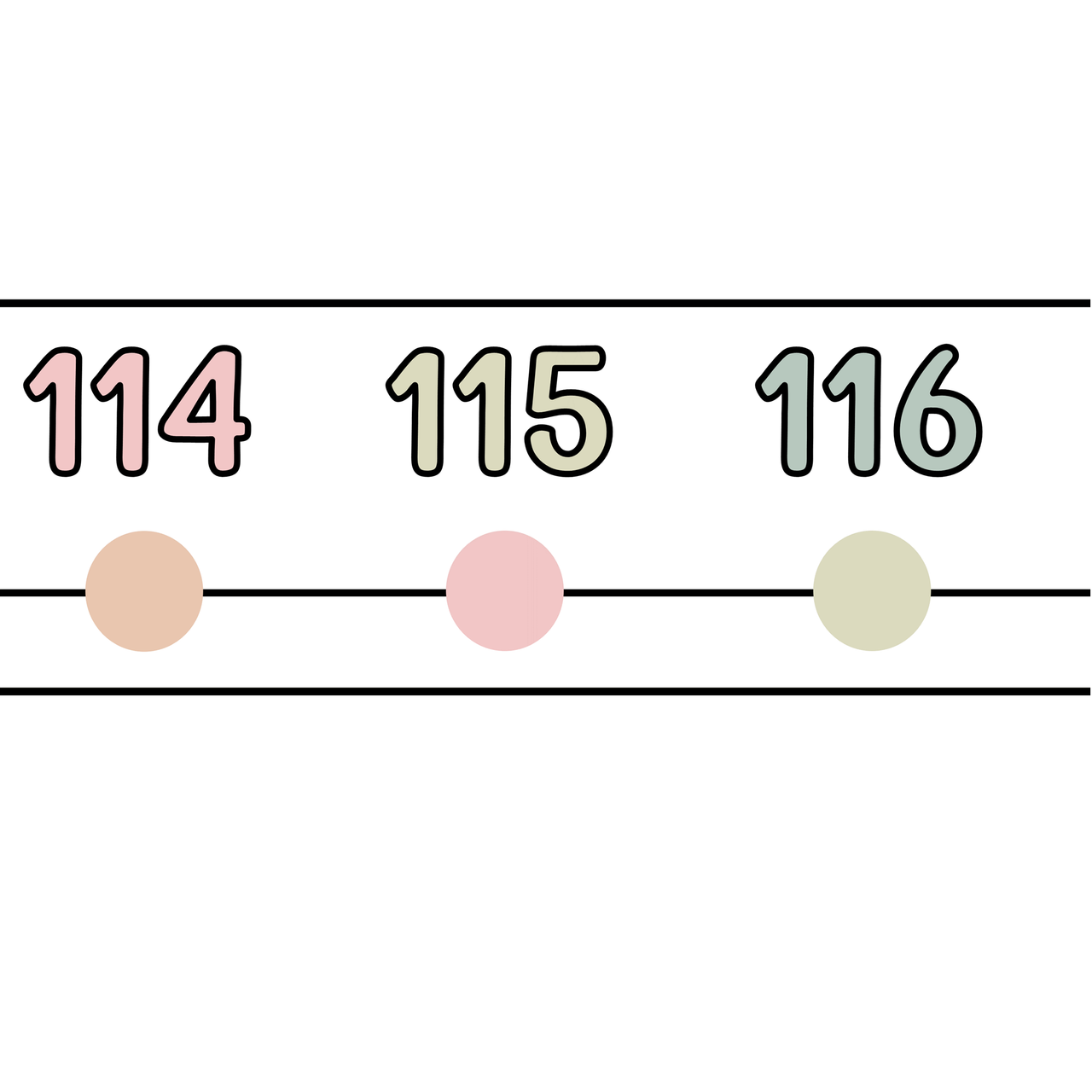 Printable Boho Neutral Large Number Line, Number Line Wall Display ...