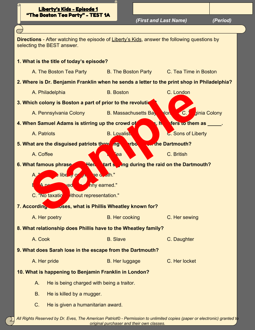 Liberty's Kids - BUNDLE - Episodes 1-10 - Amped Up Learning