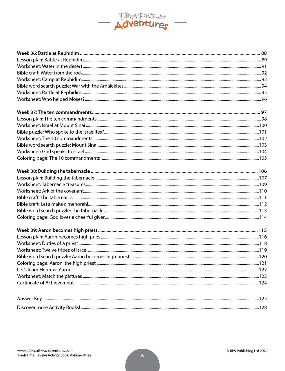 Torah Time Traveler Activity Book: Volume 3 (Genesis 41 - Exodus 29 ...