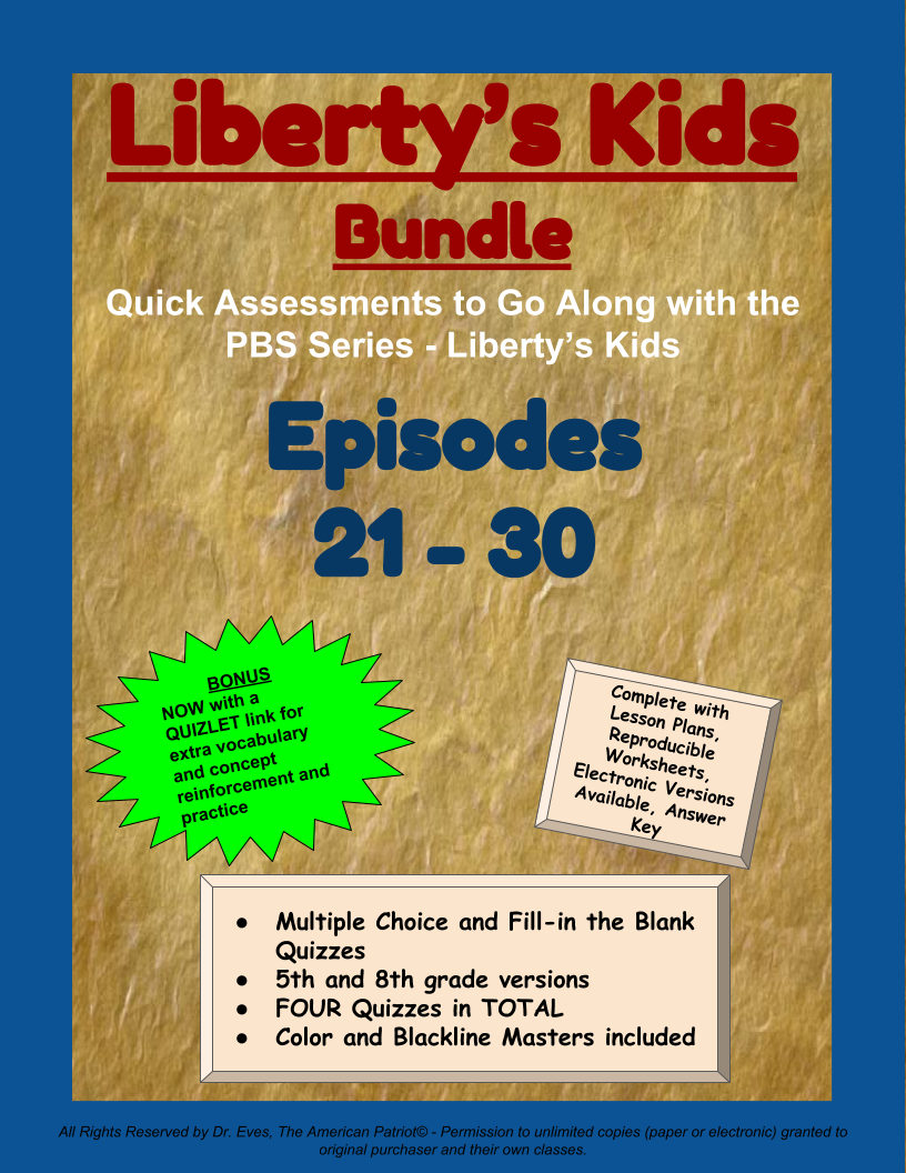 Liberty's Kids - BUNDLE - Episodes 21-30 - Amped Up Learning