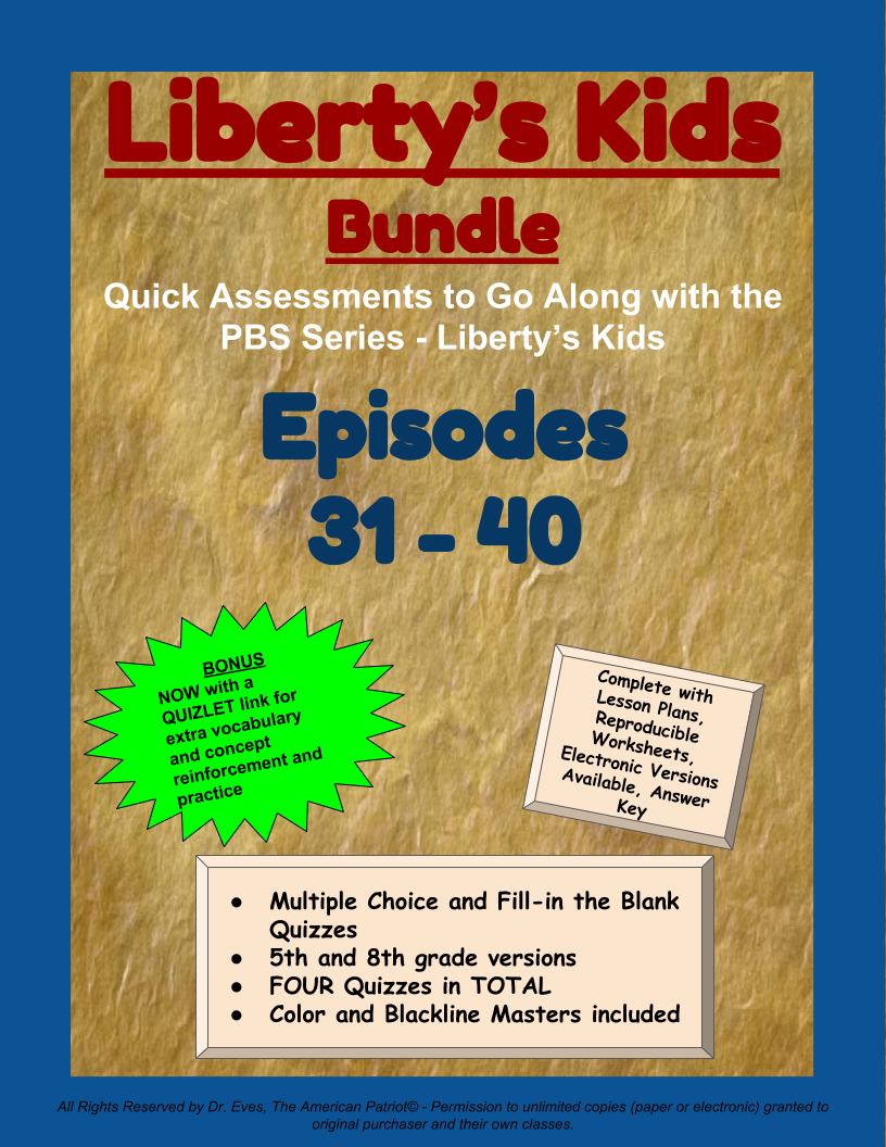Liberty's Kids - BUNDLE - Episodes 31-40 - Amped Up Learning