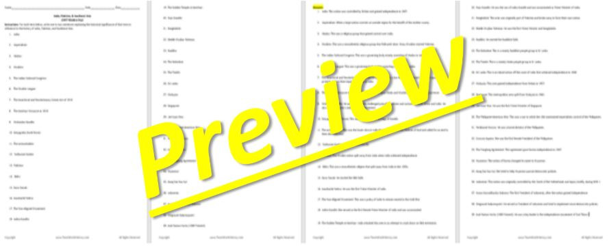 India, Pakistan, & Southeast Asia (1947-present) - Amped Up Learning