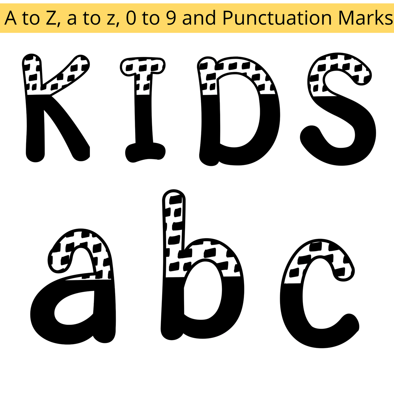 Printable Black and White Bulletin Board Letters, Large Alphabet ...