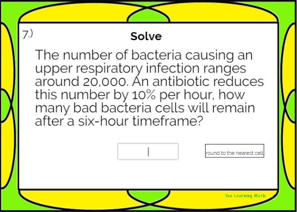 Exponential Growth and Decay Word Problems - Digital BOOM Cards ...