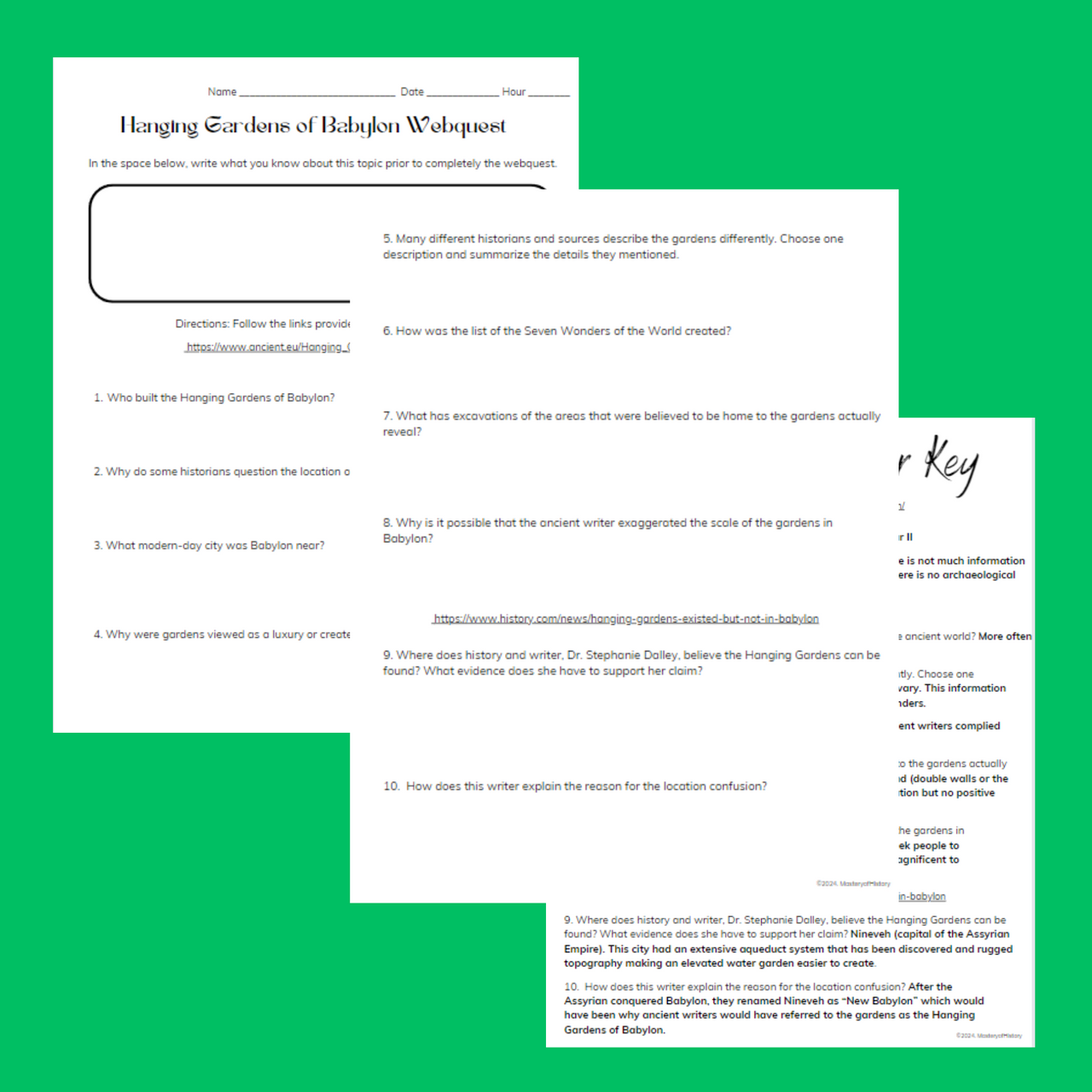 Hanging Gardens of Babylon WebQuest - Amped Up Learning