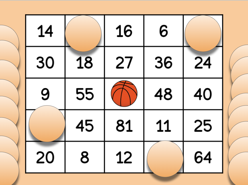 Basketball-Themed Multiplication Bingo Game - Digital and Printable ...