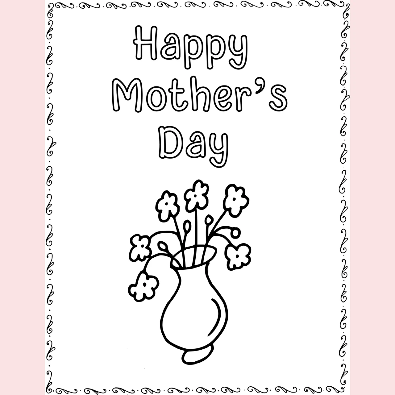 Mother's Day Coloring Worksheets, Coloring Pages for Kids, Editable ...