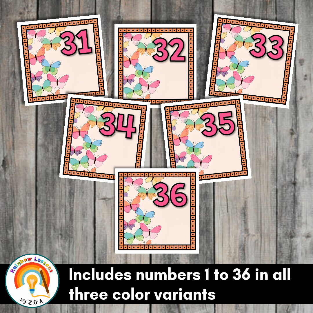 May Calendar Numbers | May Calendar Cards | May Calendar 2024 | Spring ...