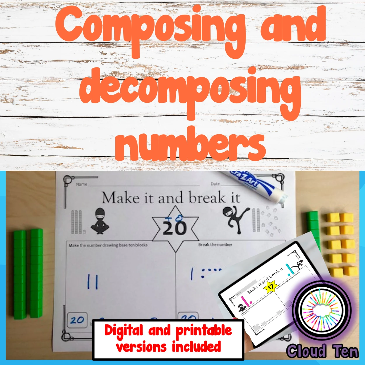 Decomposing Numbers To 20 Worksheets Add By Composing And Decomposing