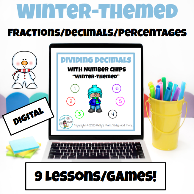 Winter Bundle - Fractions Decimals Percentages - Amped Up Learning