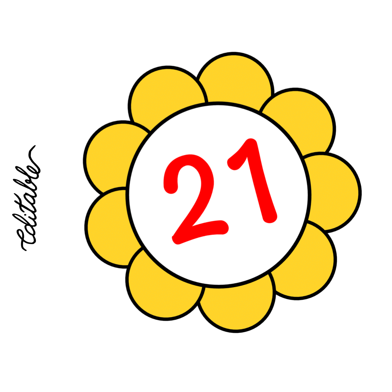 Printable Bright Number Labels 1 to 36, Editable Colorful Number Labels ...