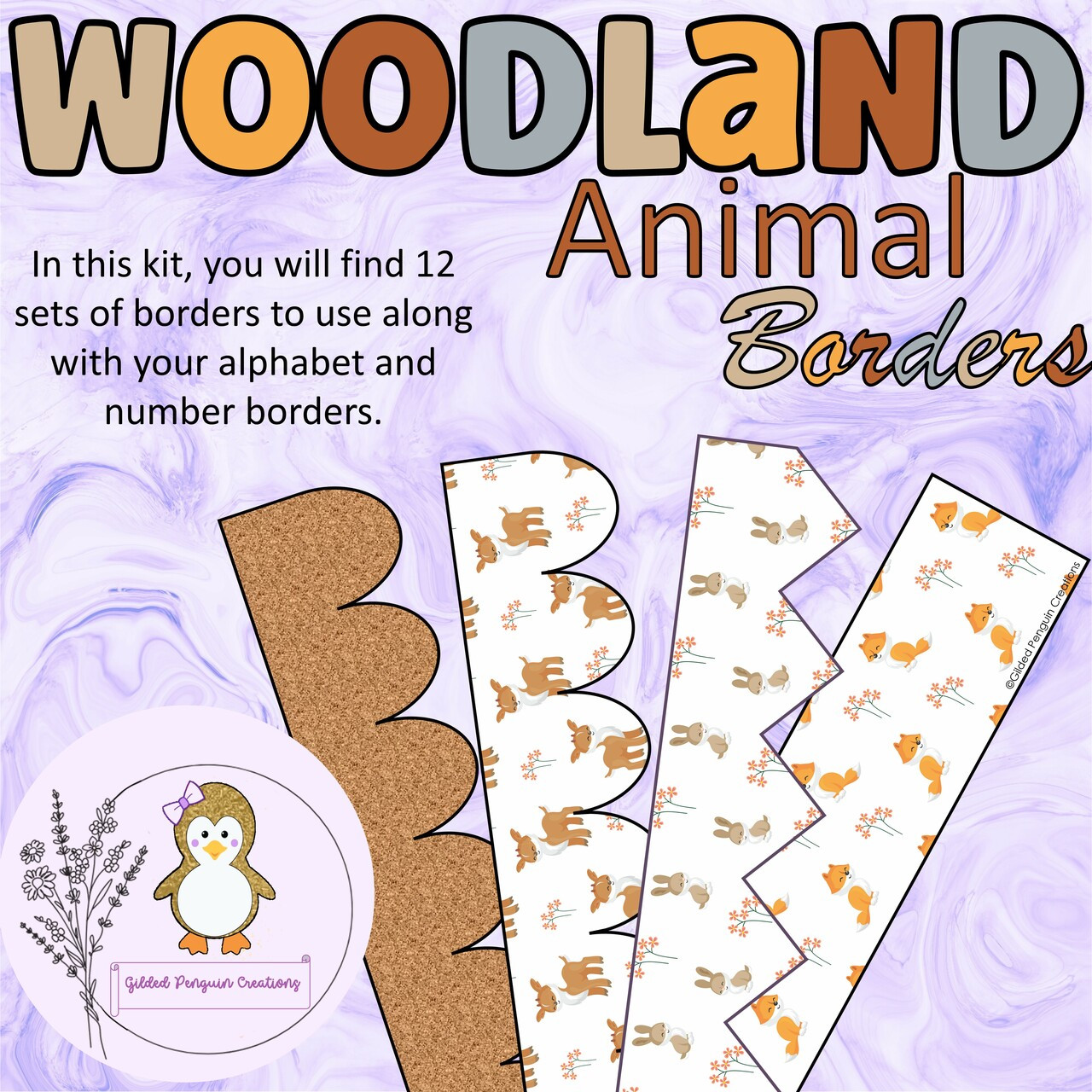 Alphabet Bulletin Board Borders Number Borders Woodland Animal ...