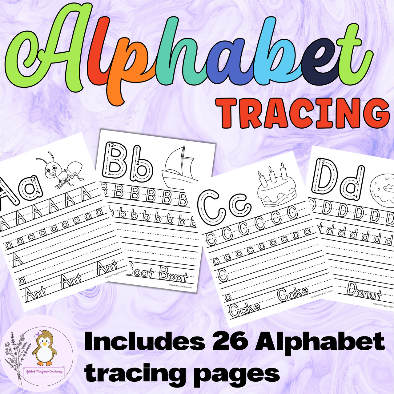 Alphabet Tracing Sheets ABC Tracing Handwriting Practice for Early ...