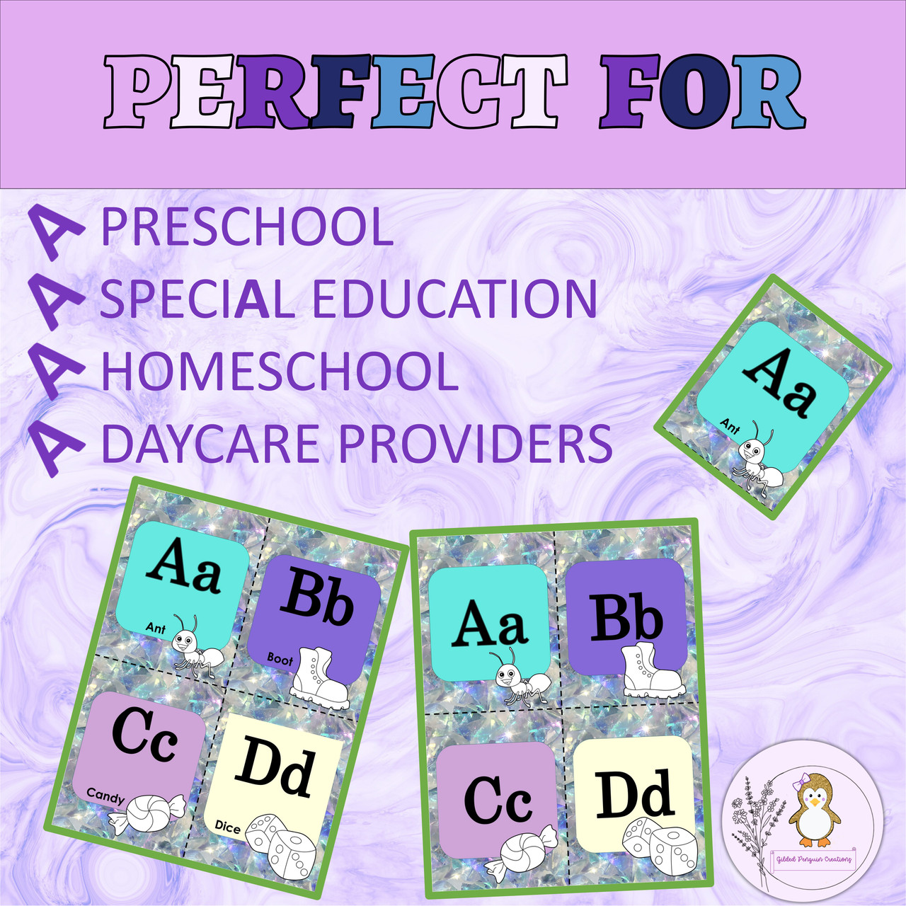 Angel Aura Beginning Letter Sounds Alphabet Flashcards Uppercase and ...