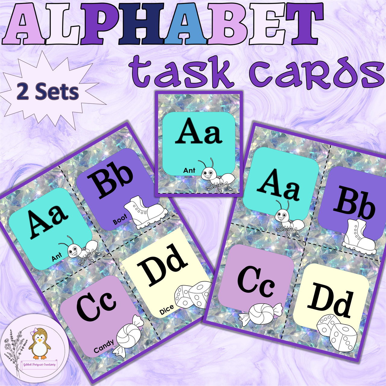 Angel Aura Beginning Letter Sounds Alphabet Flashcards Uppercase and ...