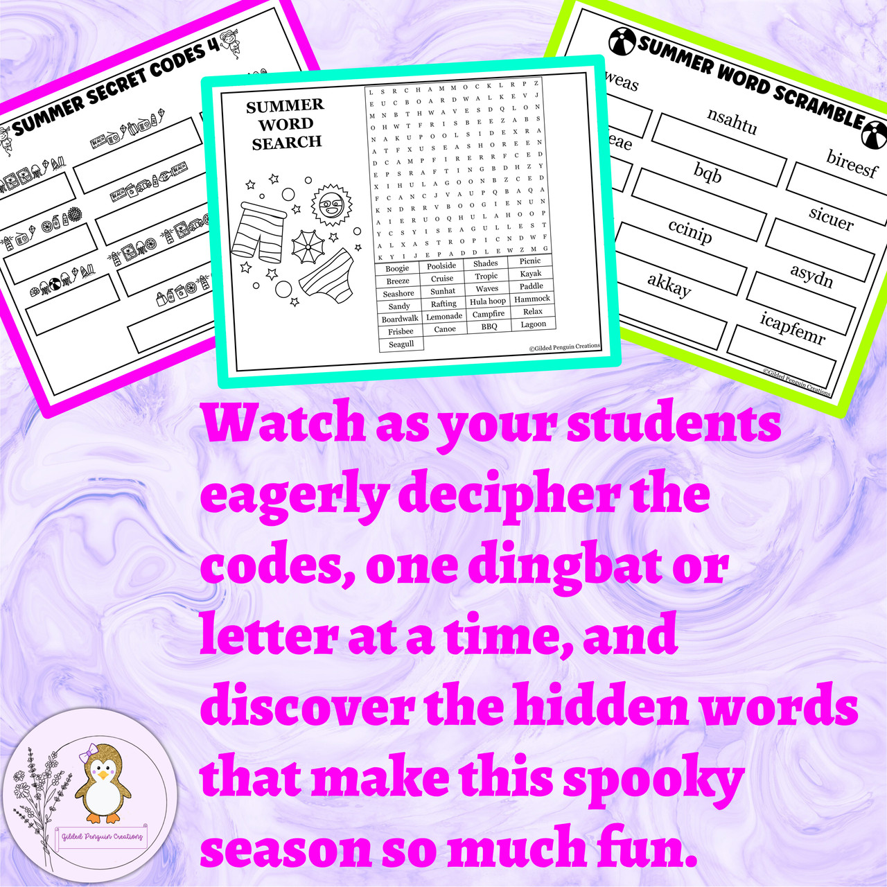 Summer Code Breaker Worksheet Secret Code Puzzle Activities for Early ...