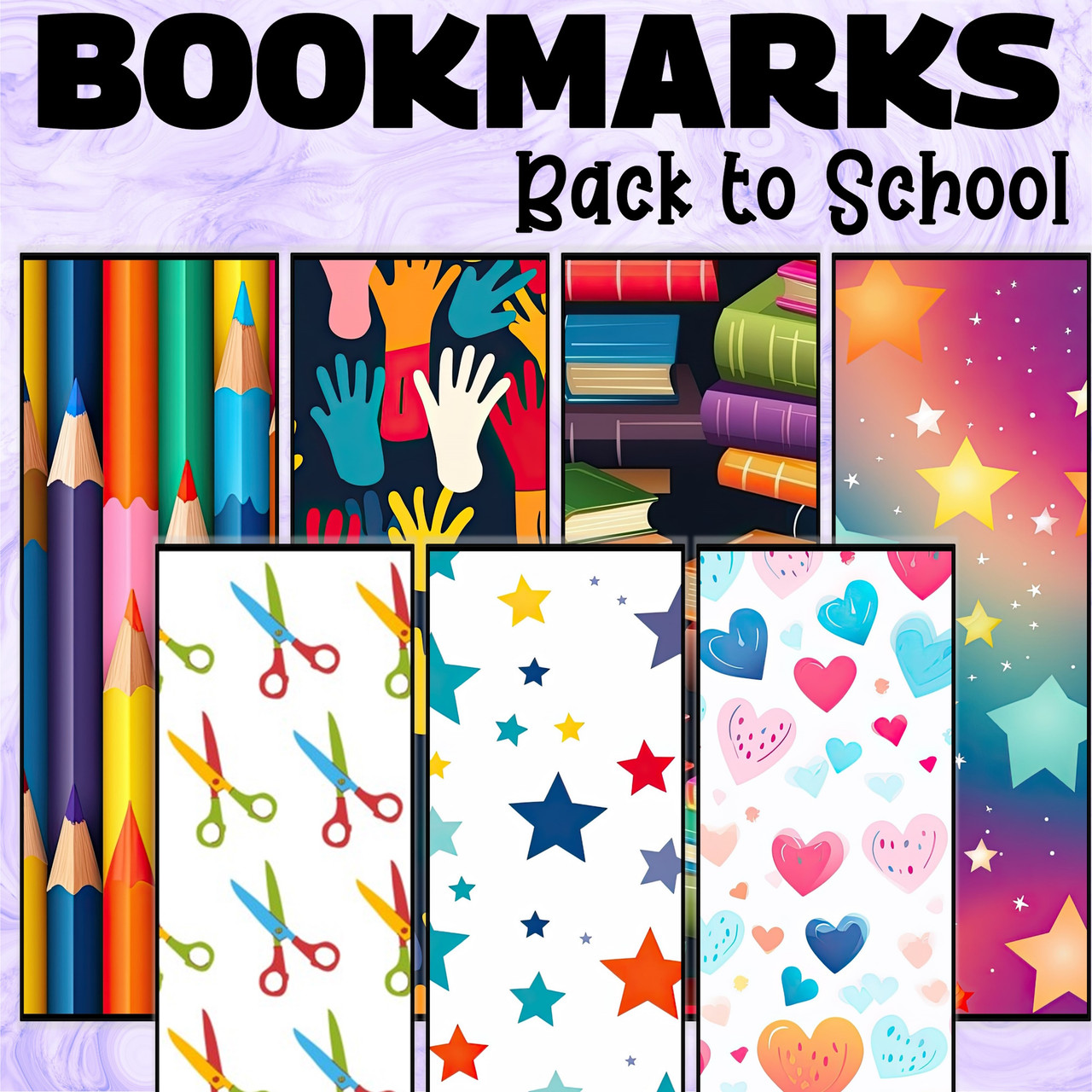 Back to School Bookmarks for Classrooms and Libraries