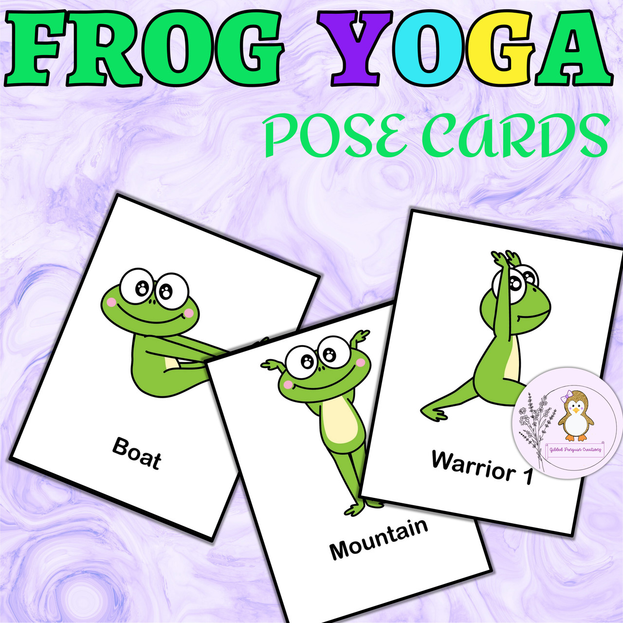 Yoga Pose Cards for kids for calming corner calm down corner activity ...
