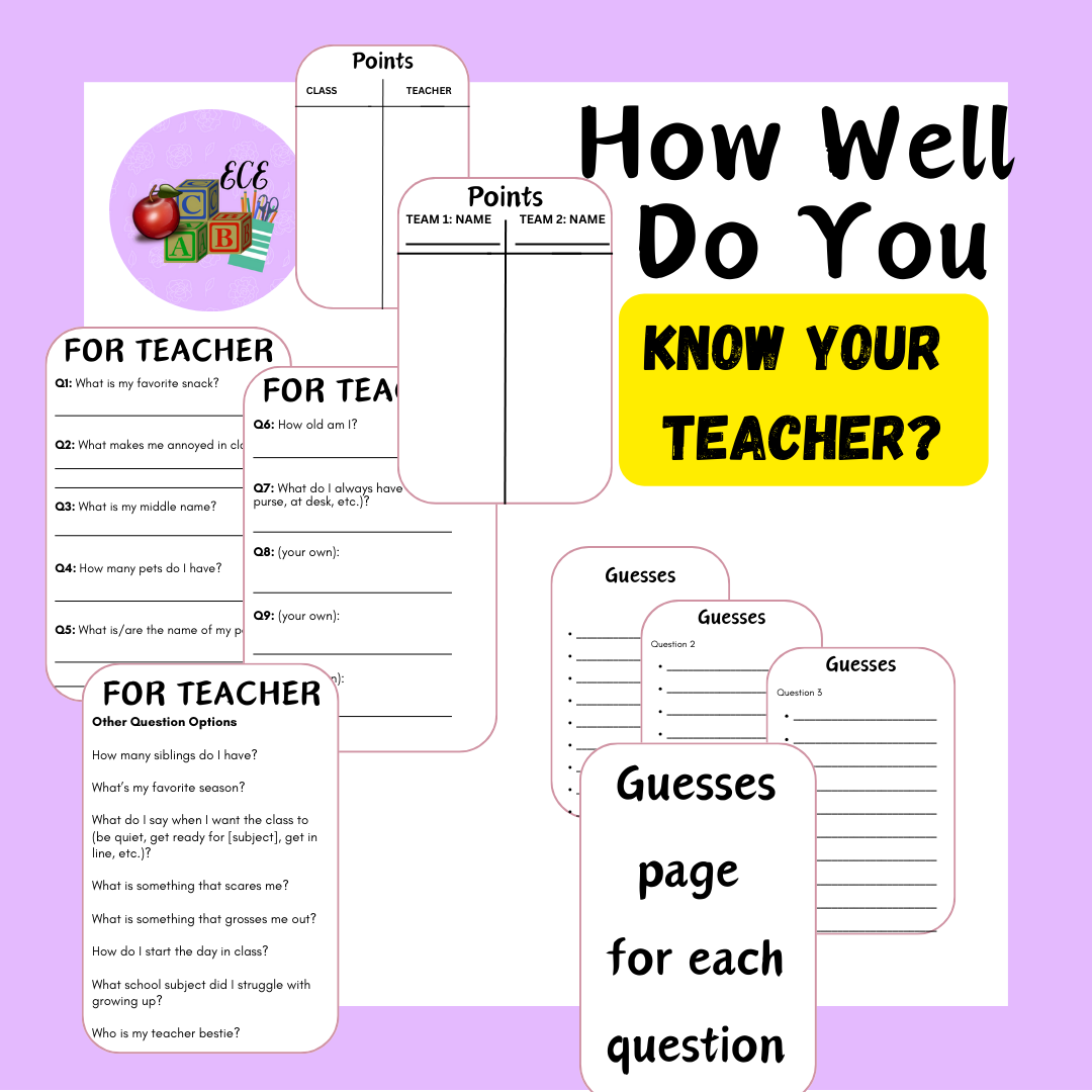 How Well Do You Know Your Teacher? (Students Vs. Teacher Game)