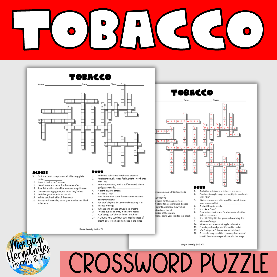 Tobacco Crossword Puzzle
