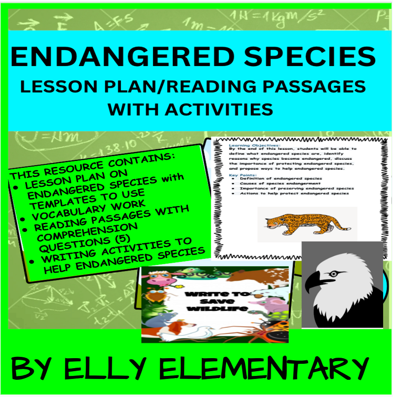 ENDANGERED SPECIES: LESSON PLAN, READING PASSAGE, WRITING, ACTIVITIES